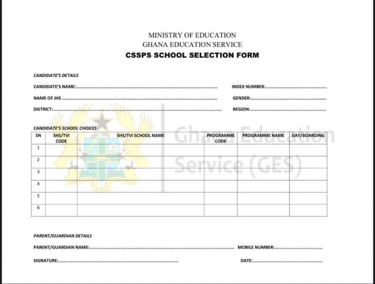 2023 SHS School Selection Form, Dos and Donts Plus School List