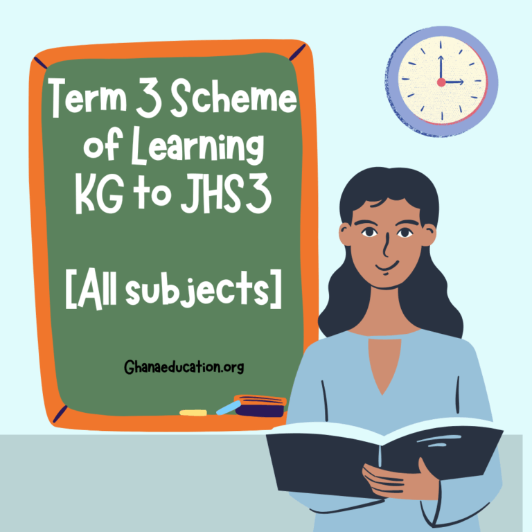 Term 3 Scheme of Learning for KG to JHS3 (Basic 9) [All subjects]