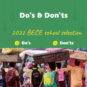 Follow these 11 dos and don'ts of 2023 BECE school selection