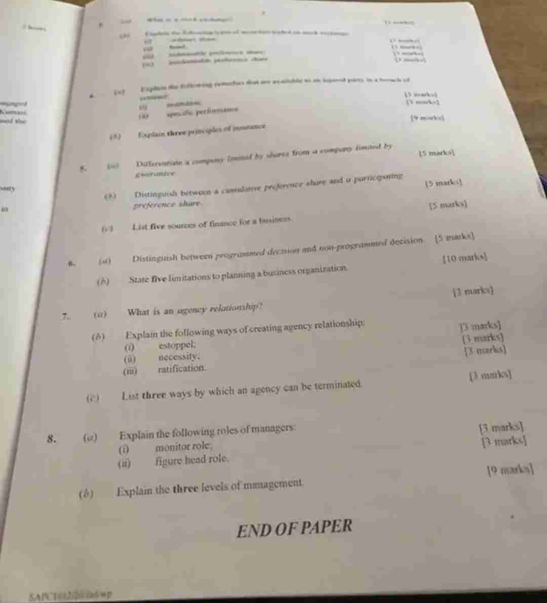 10 Tough Business Management Theory Questions For 2023 WASSCE Candidates