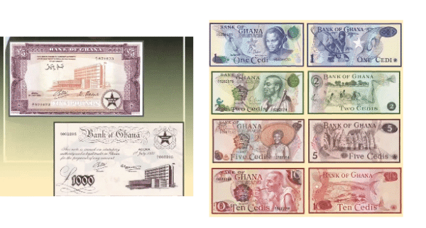 All Ghana Cedi Notes From Independence to Date: PICTURES