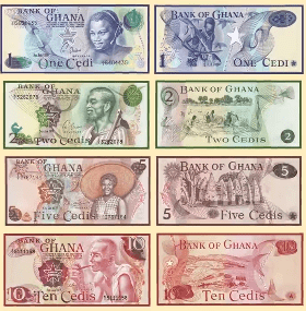 All Ghana Cedi Notes From Independence to Date: PICTURES