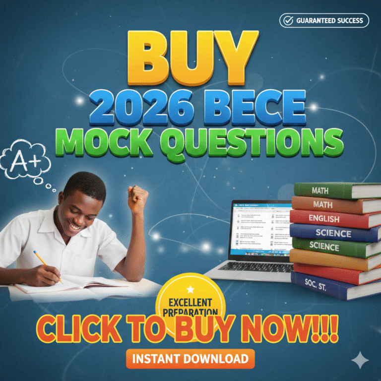 BECE 2026 Mock Questions And Answers: Buy Soft Copies Here - Ghana ...