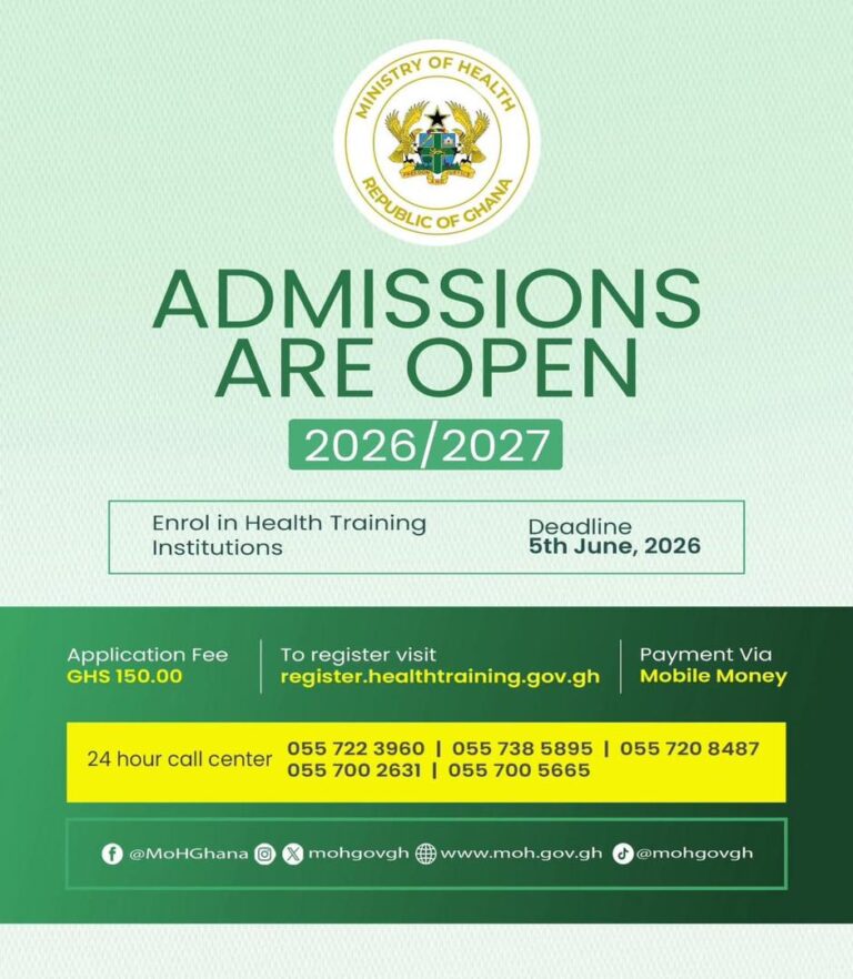 Nursing admissions open for 2026/2027